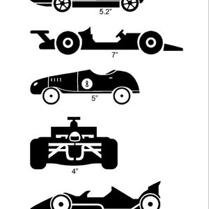 Race Cars Wall Decals - Vinyl Wall Decals, Wall Decor, Car Wall Decals ...
