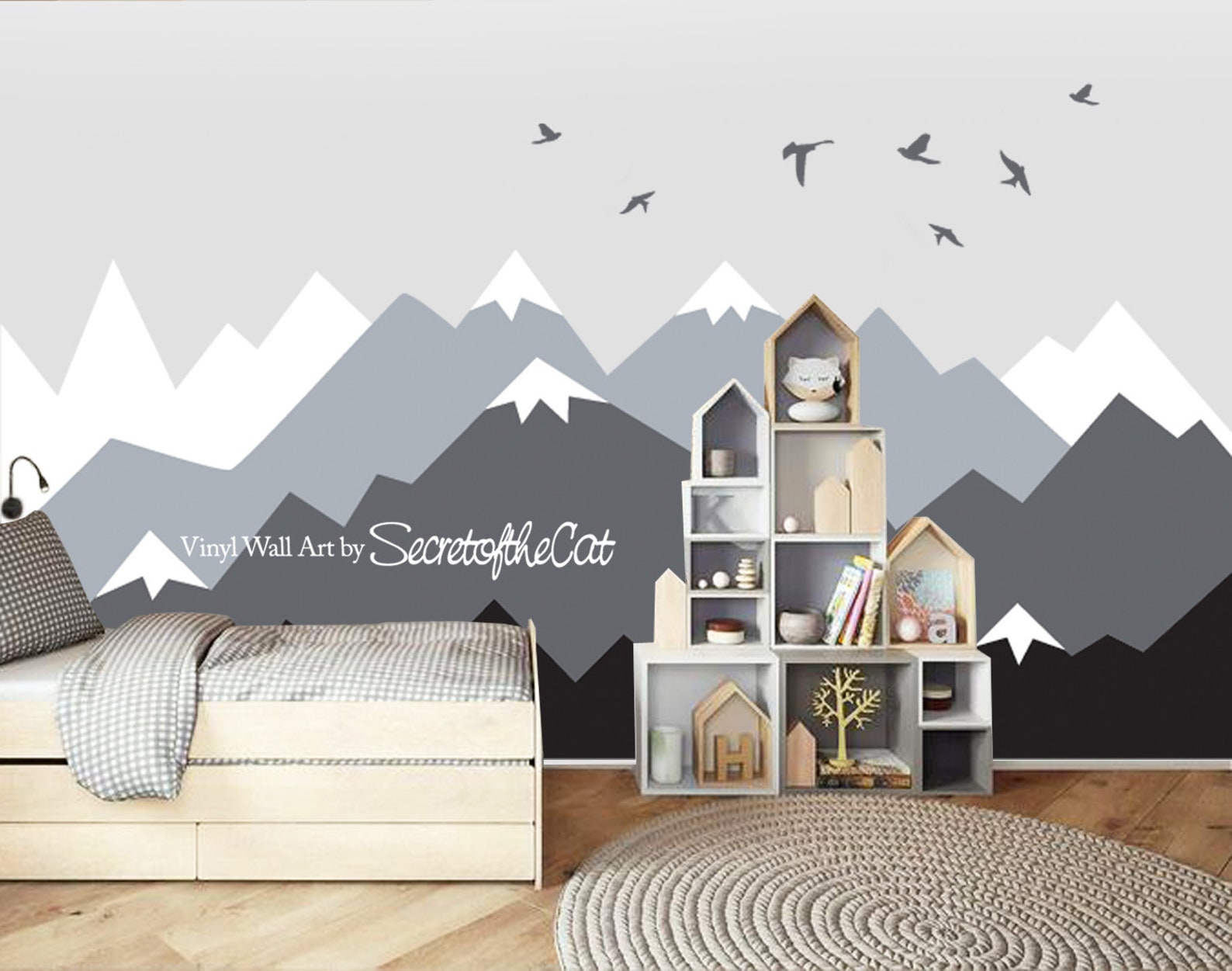 Mountain Wall Sticker Mountain Wall Decal Mountains Sticker - Etsy
