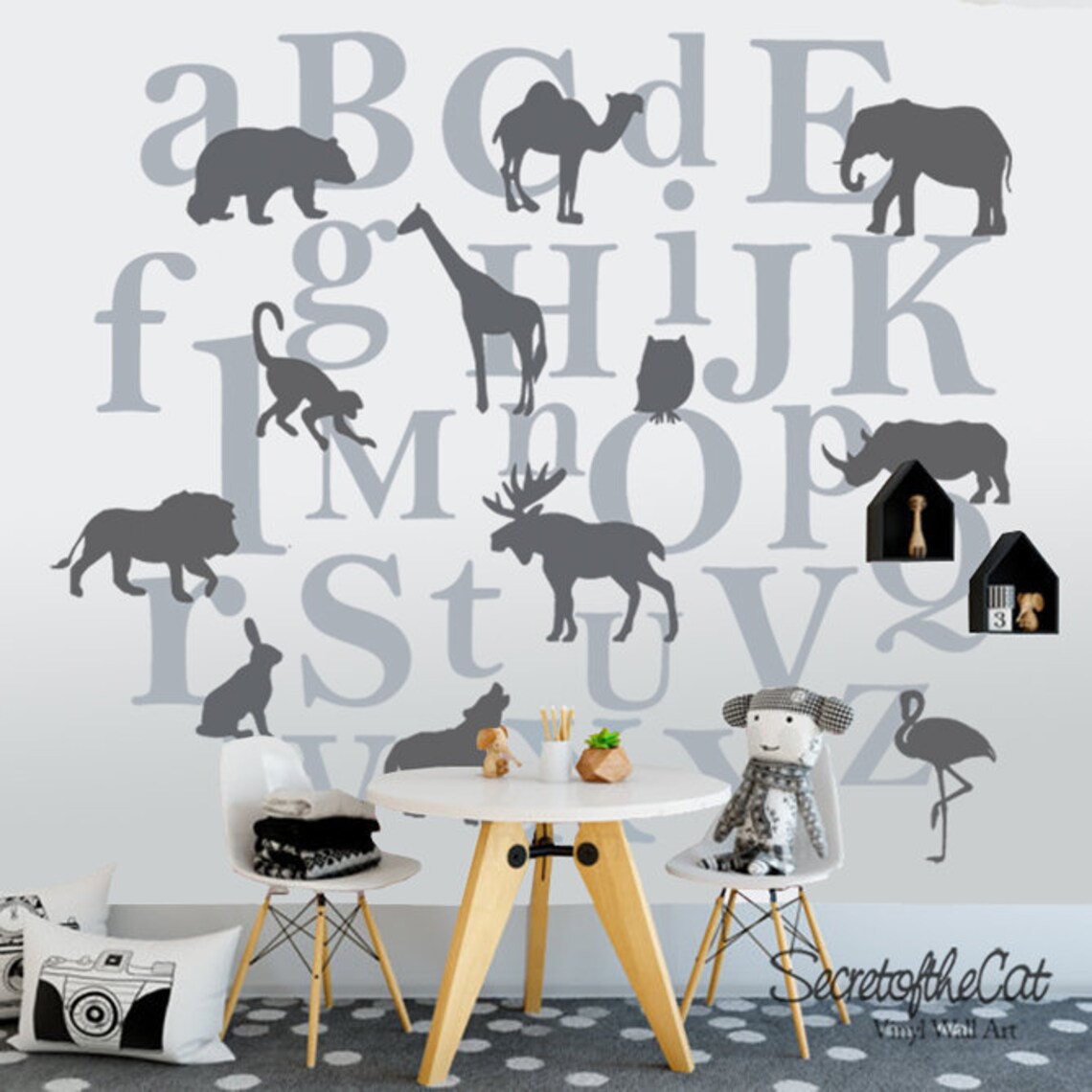 Kids Alphabet Vinyl Decal ABC Decal A to Z Letters | Etsy