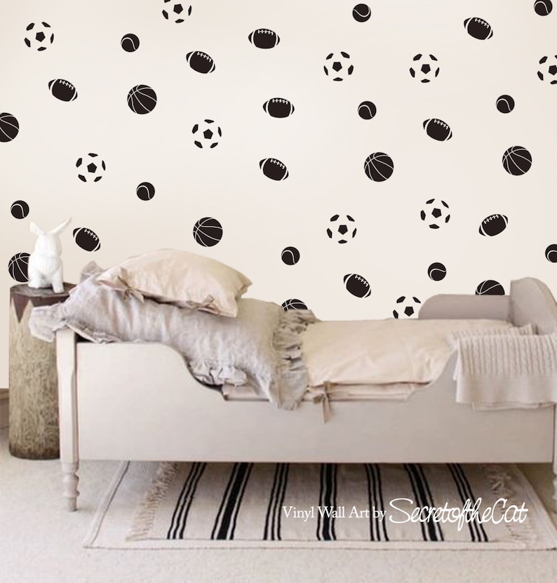 Sports Balls Vinyl Wall Decals, Nursery Decor, Kids Room - Etsy