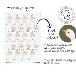 Goose Wall Decals, Nursery Decor, Peel and Stick (20 Geese) - Etsy