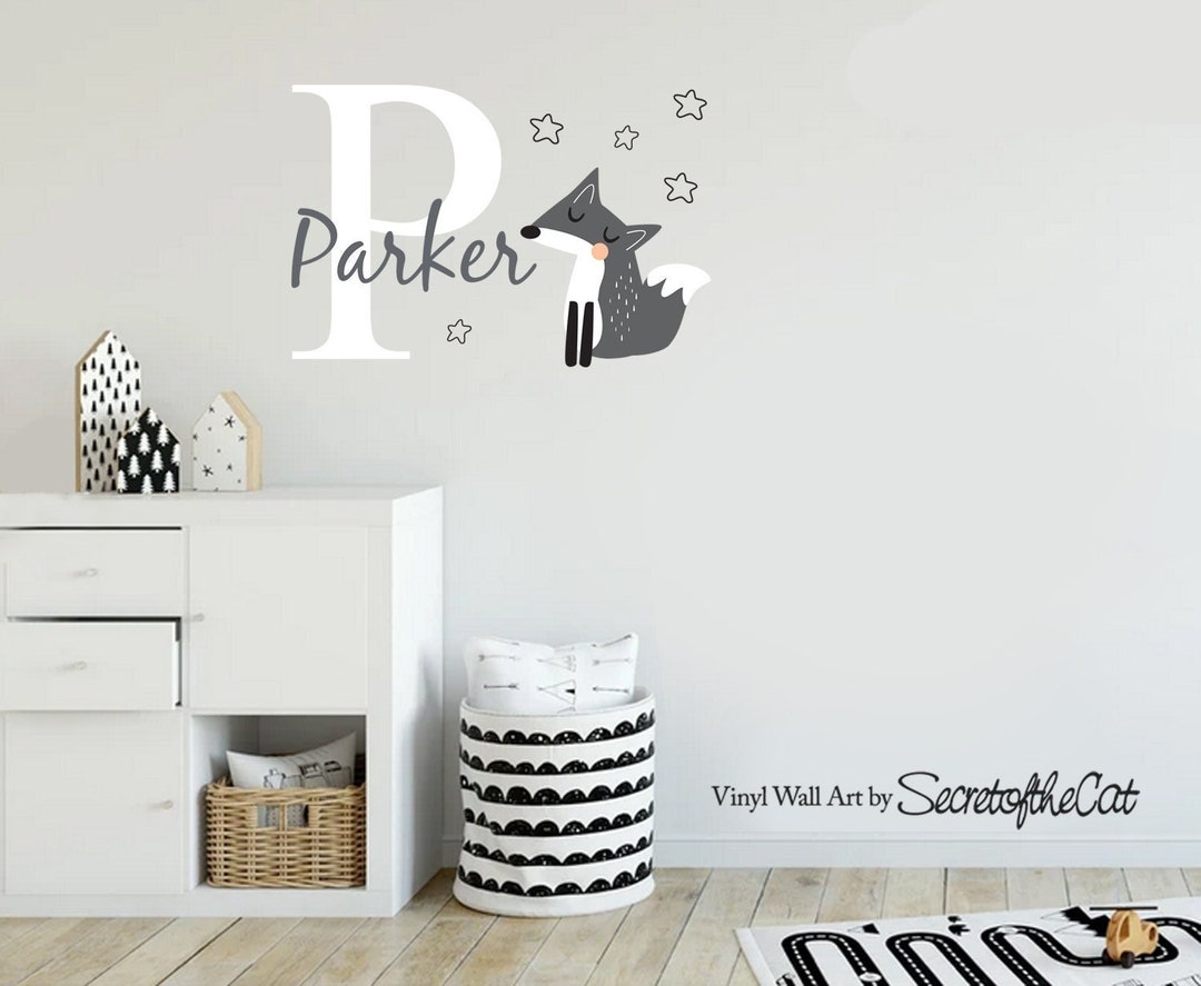 Woodland Name Sticker - Names Wall Decals -wall Decals Nursery ...