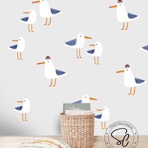 Seagull Stickers, Nautical Kit for Nursery, Seagull Wall Decor, Beach ...
