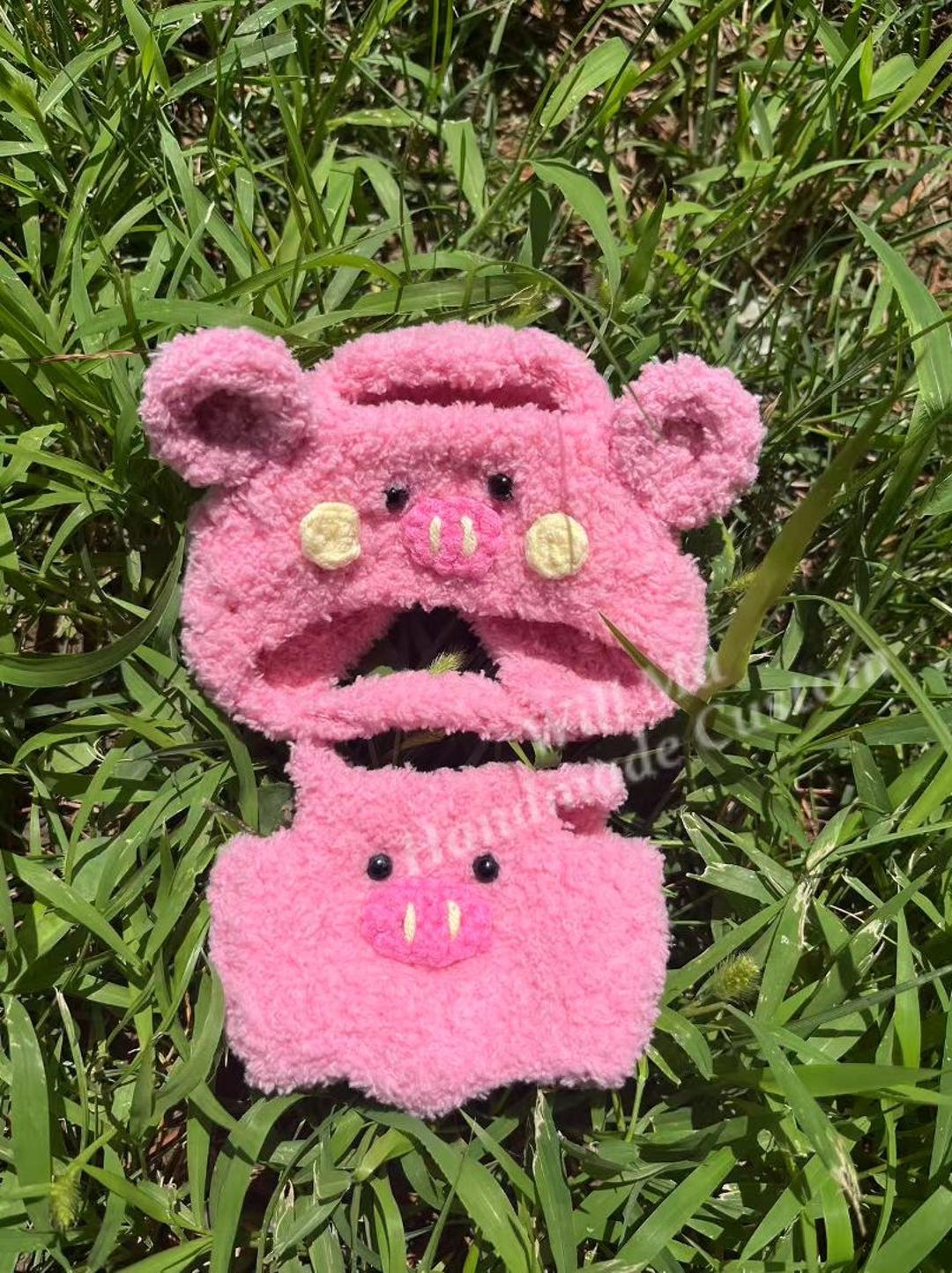 Crochet Pink Pig Labubu Outfit: Custom Doll Clothes & Hat - Etsy