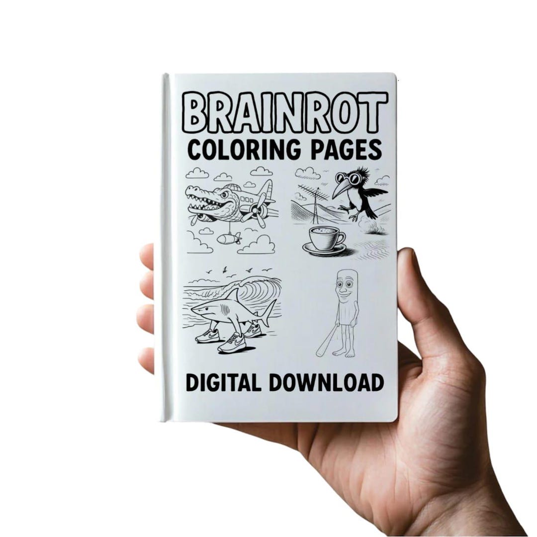 Tik Tok Viral Brainrot Animals Coloring Book, Printable PDF. - Etsy UK