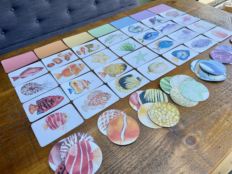 Coral Reef Fish Flashcards Colour and Pattern Matching | Instant ...