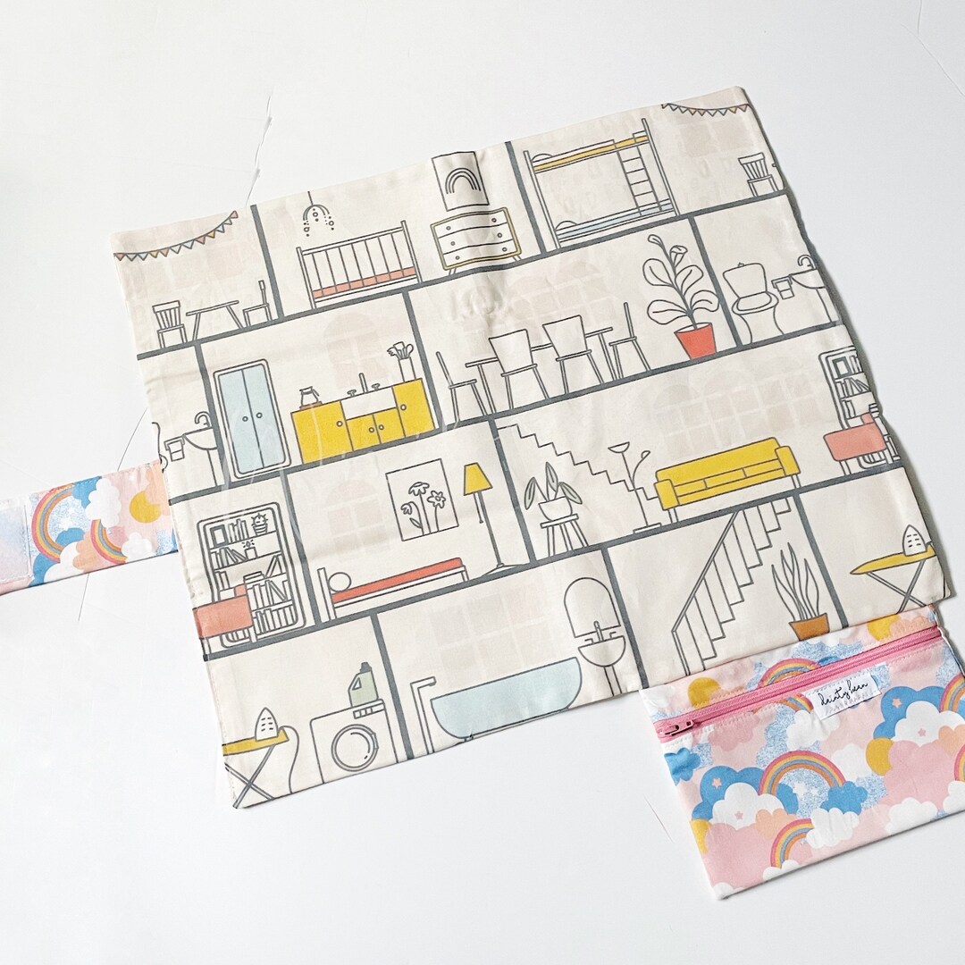 Pastel Dollhouse Play Mat - Etsy