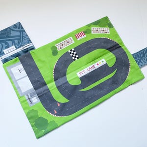 Race Track Travel Car Mat - Fold up Car Mat - Travel Toy -travel Game ...