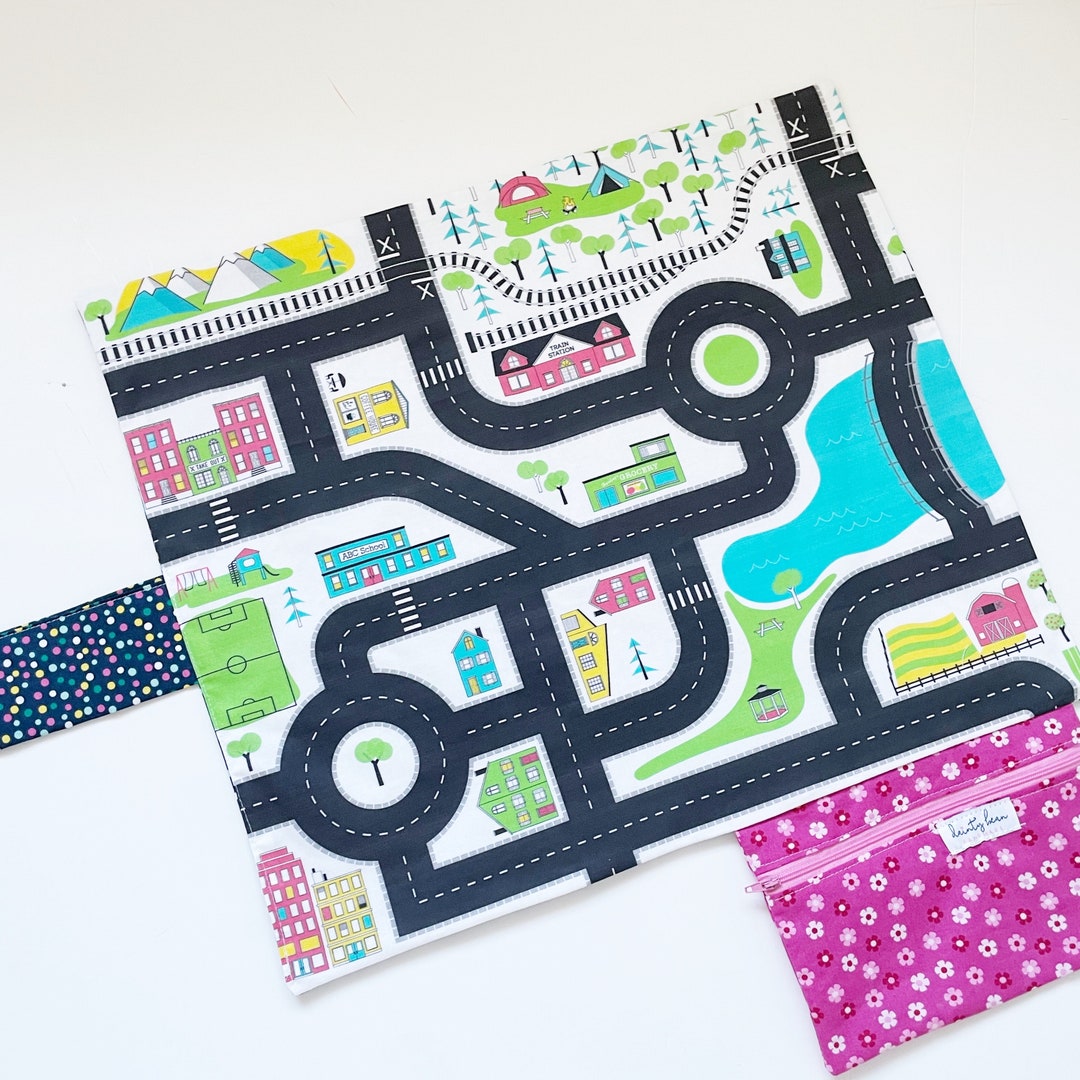 Bright City Play Mat - Travel Play Mat - Fold up Play Mat - Etsy