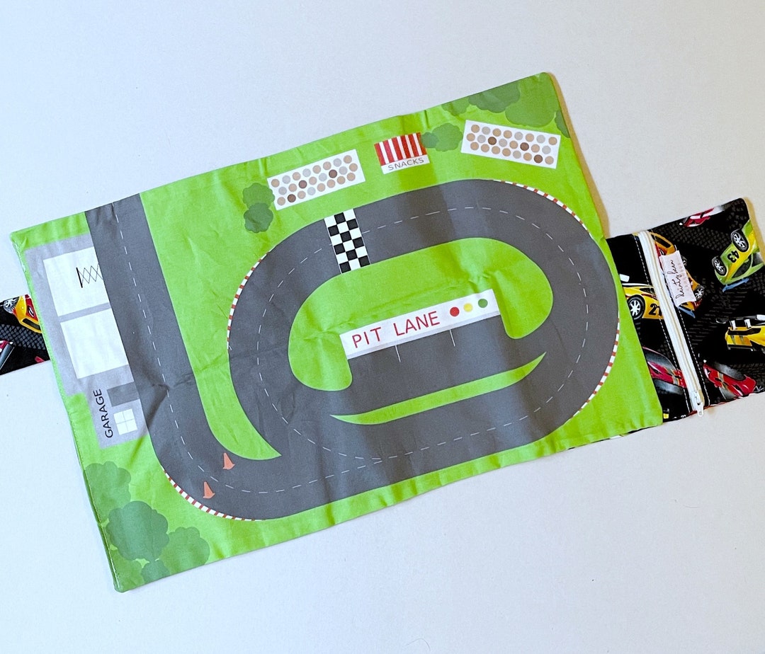 Race Track Travel Car Mat Fold up Car Mat Travel Toy - Etsy