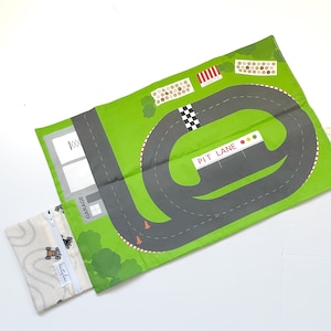 Race Track Travel Car Mat - Fold up Car Mat - Travel Toy -travel Game ...