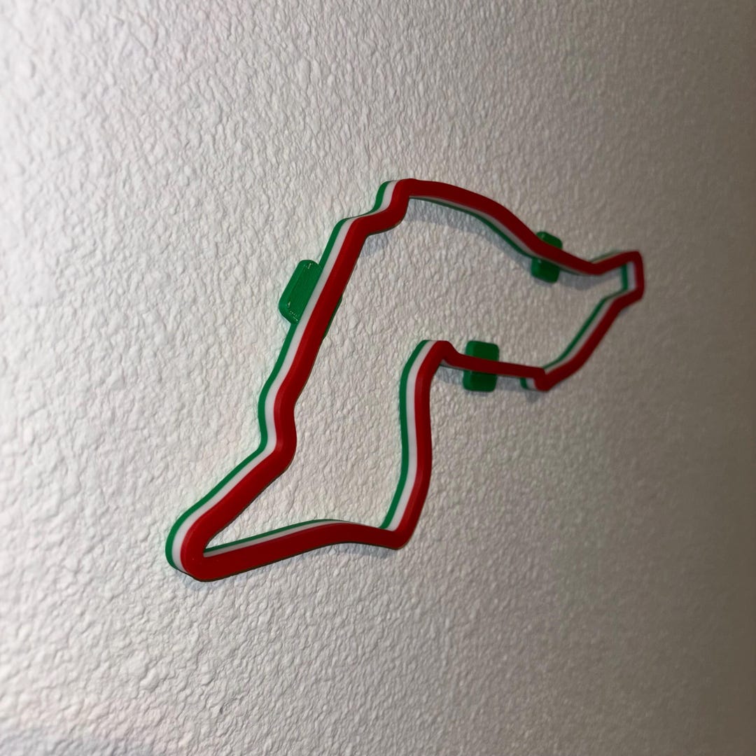 Decorative F1 Wall Circuit – 3D Printed Formula 1 Track – Motor Racing ...