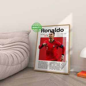 Cristiano Ronaldo Poster Set: Real Madrid Football Art, Sports Bedroom ...
