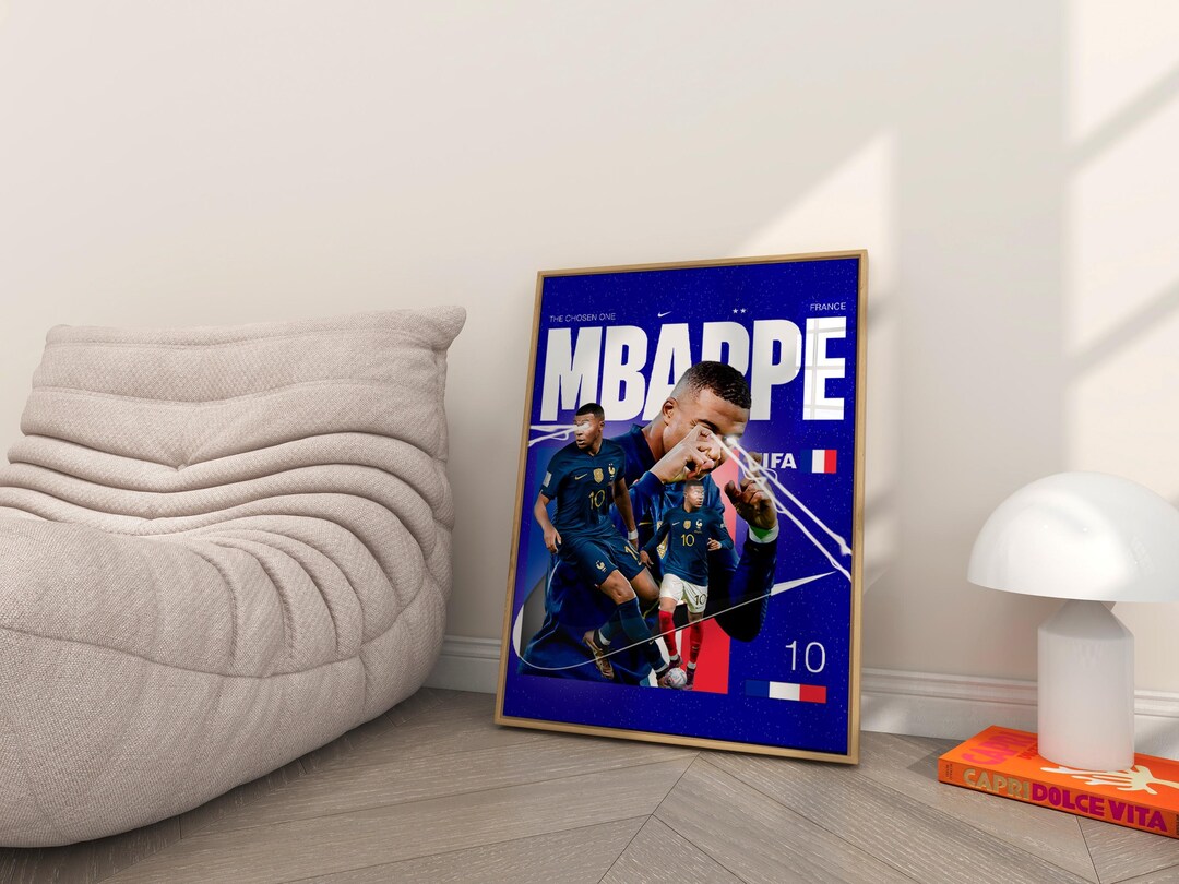 Kylian Mbappé Soccer Poster: French National Team Sports Art - Etsy