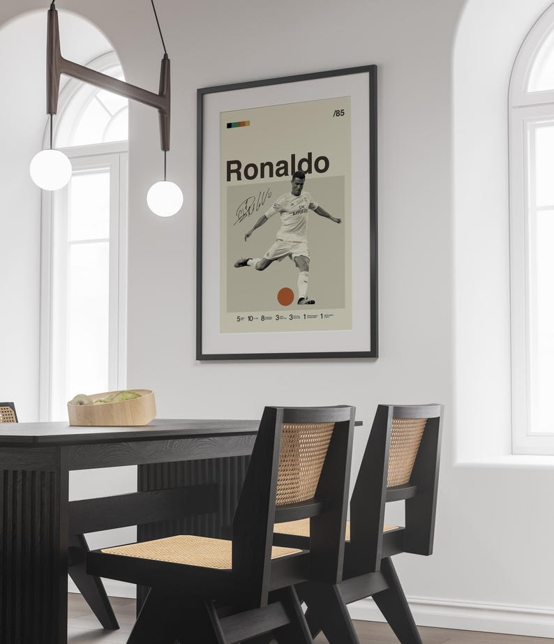 Cristiano Ronaldo Poster: Minimalist Football Wall Art - Etsy