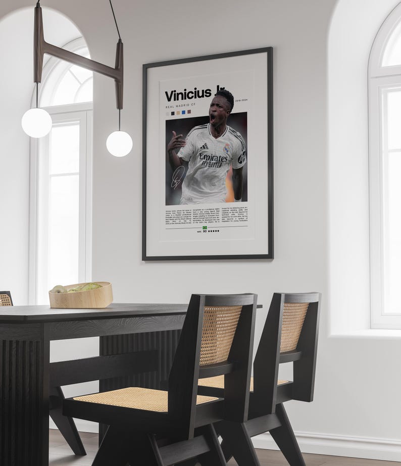 Vinicius Junior Poster: Real Madrid Soccer Wall Art - Etsy