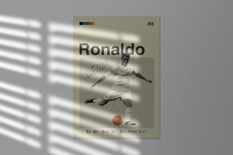 Cristiano Ronaldo Poster: Minimalist Football Wall Art - Etsy
