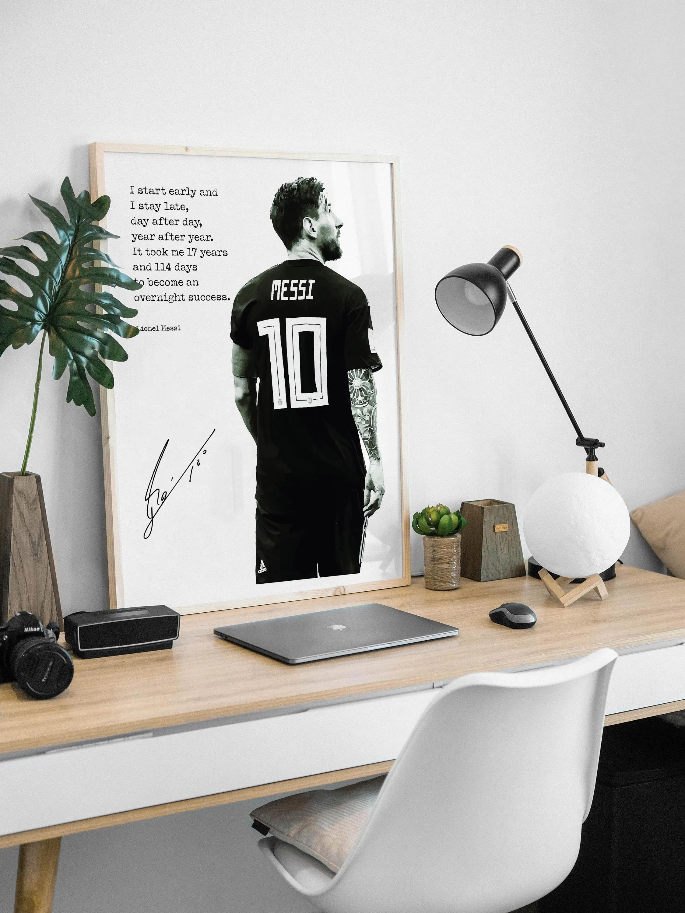 Lionel Messi Football Posters Motivational Poster for Boys Bedroom Wall ...