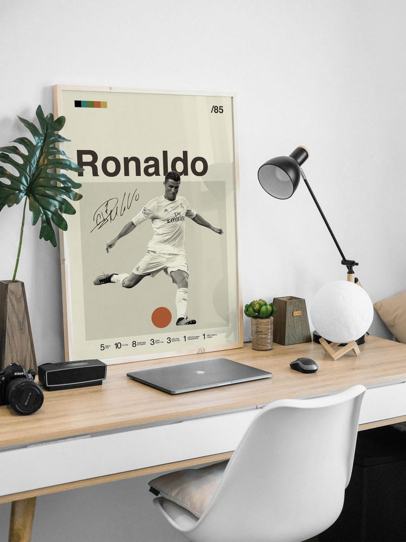 Cristiano Ronaldo Poster: Minimalist Football Wall Art - Etsy