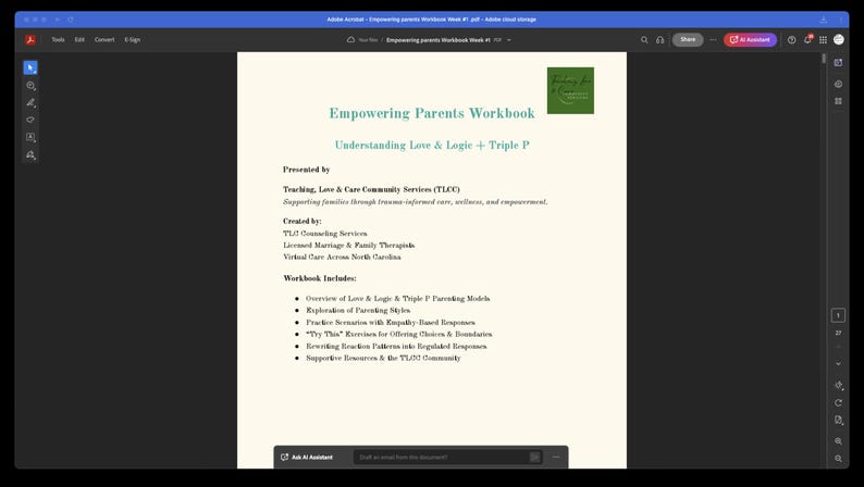 Empowering Parents Workbook Triple P With Love & Logic - Etsy