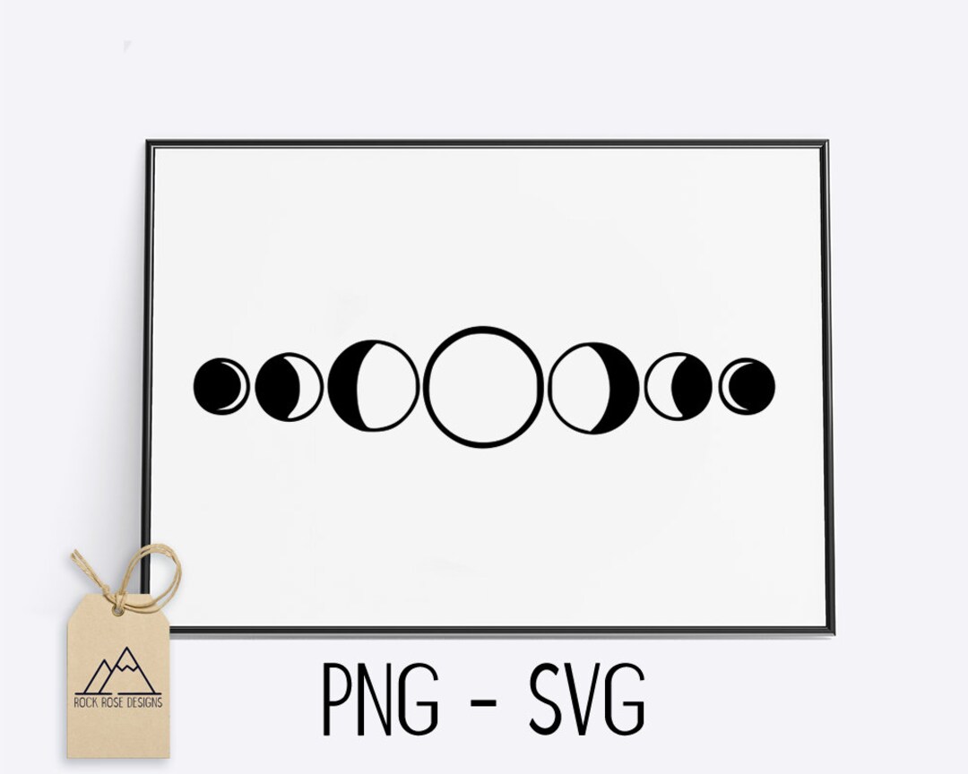 Phases of the Moon - SVG CUT FILE - Etsy