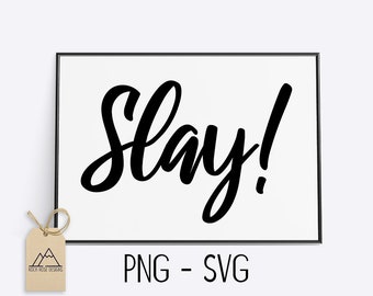 Slay Rhinestone Template Digital Download, Svg, Eps, Png, Dxf - Etsy
