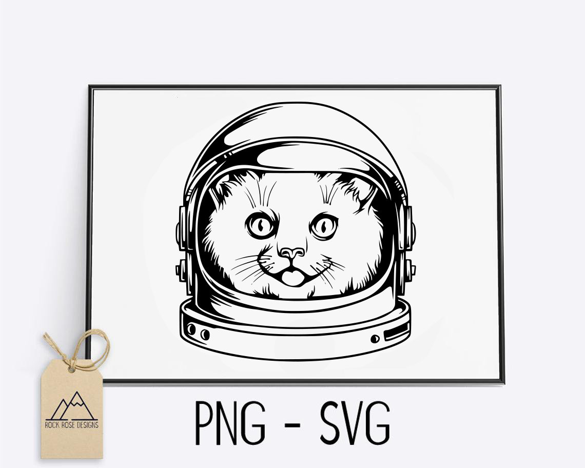 Space Cat SVG CUT FILE | Etsy