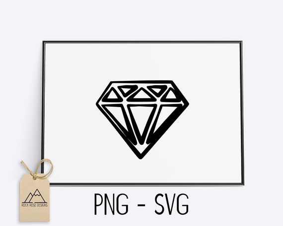 Handdrawn Diamond SVG CUT FILE | Etsy