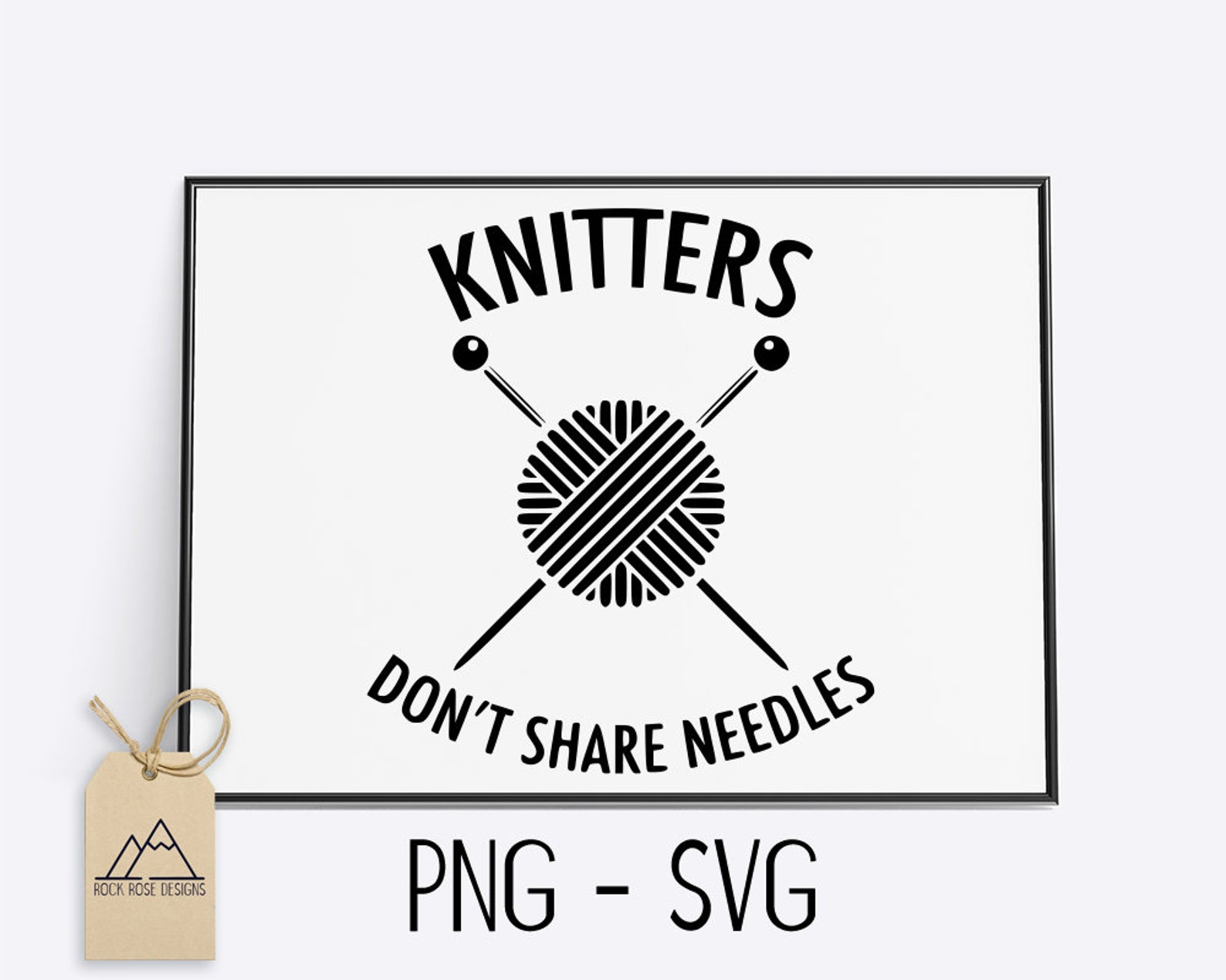 Knitters Don't Share Needles SVG CUT FILE - Etsy