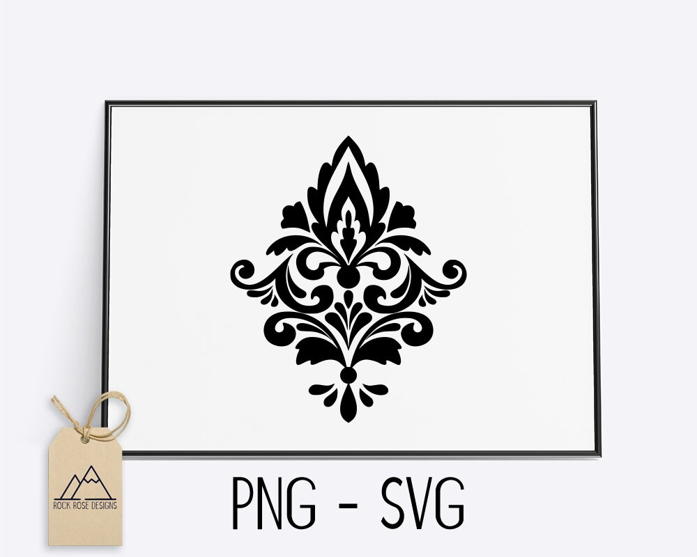 Damask SVG CUT FILE - Etsy