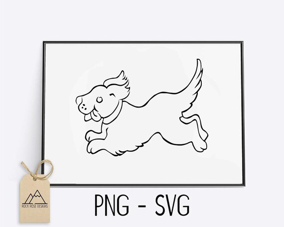 Cute Running Dog SVG CUT FILE | Etsy