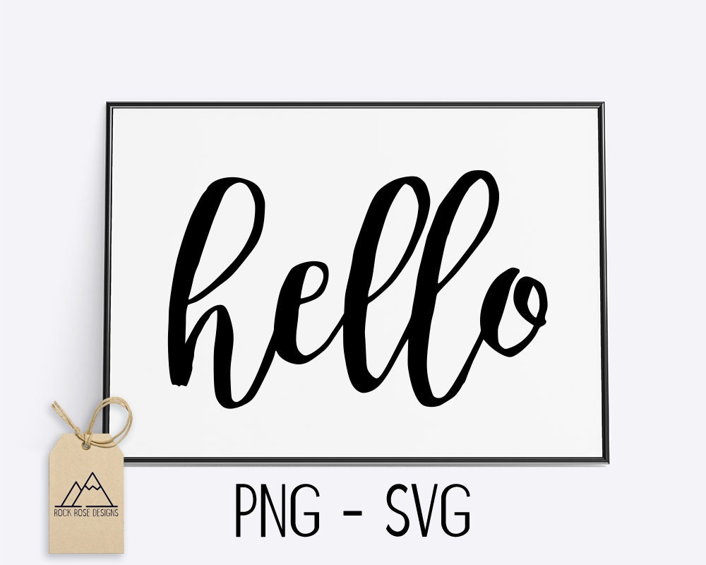 Hello SVG CUT FILE | Etsy