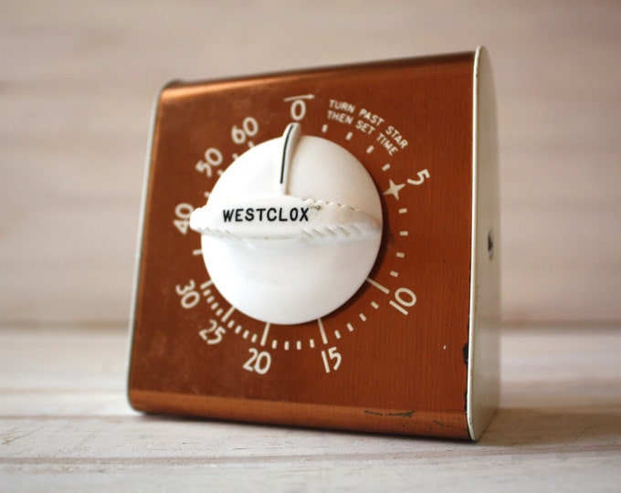 Vintage Copper Westclox Kitchen Timer, Lookout Kitchen Timer, Vintage ...