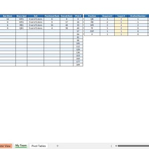 2026 and Beyond | Fantasy Football Draft Board & Analyzer Excel ...