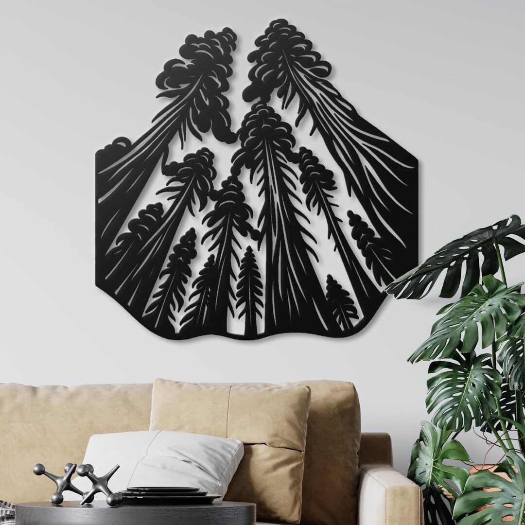 Forest Metal Wall Art Rustic Cabin Lodge Wall Decor - Etsy