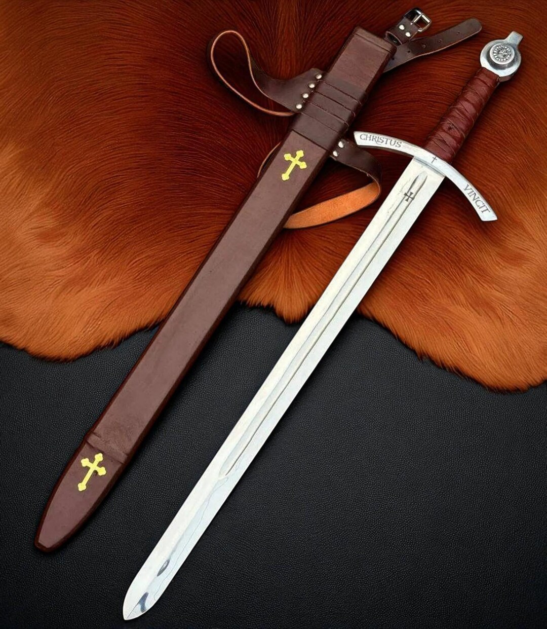Medieval Knight Templar Sword Accolade Sword of the Knights Templar ...