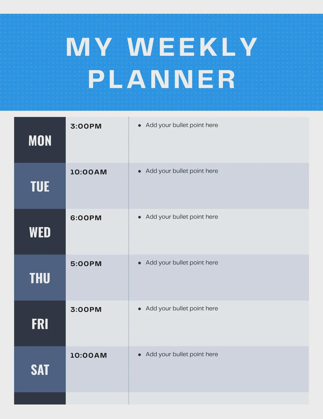 My Weekly Planner - Etsy