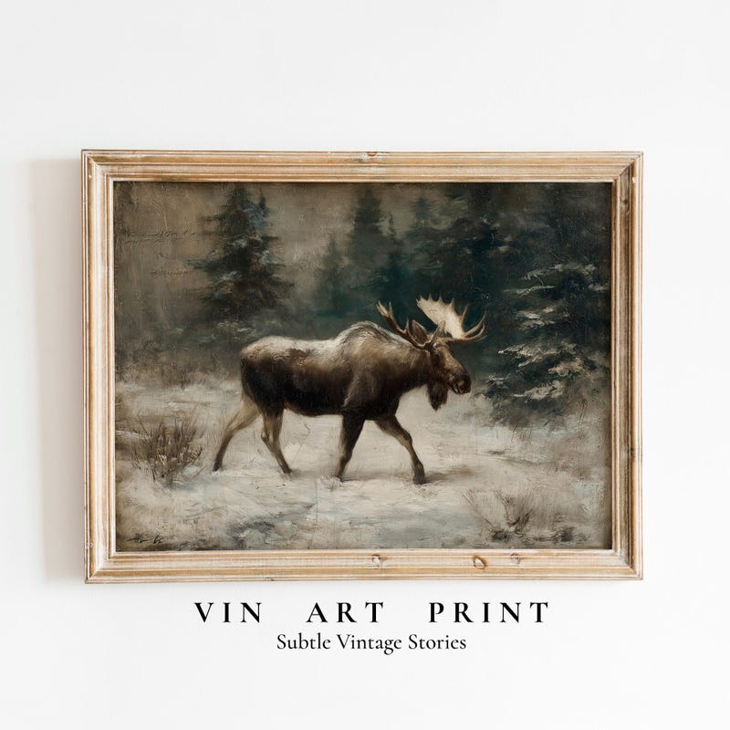Moose Print - Etsy Canada