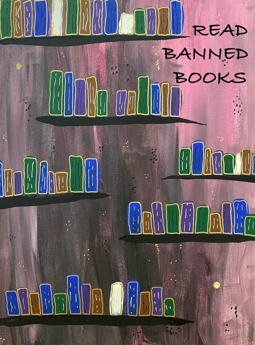 Read Banned Books Sticker - Dystopian Library - Etsy