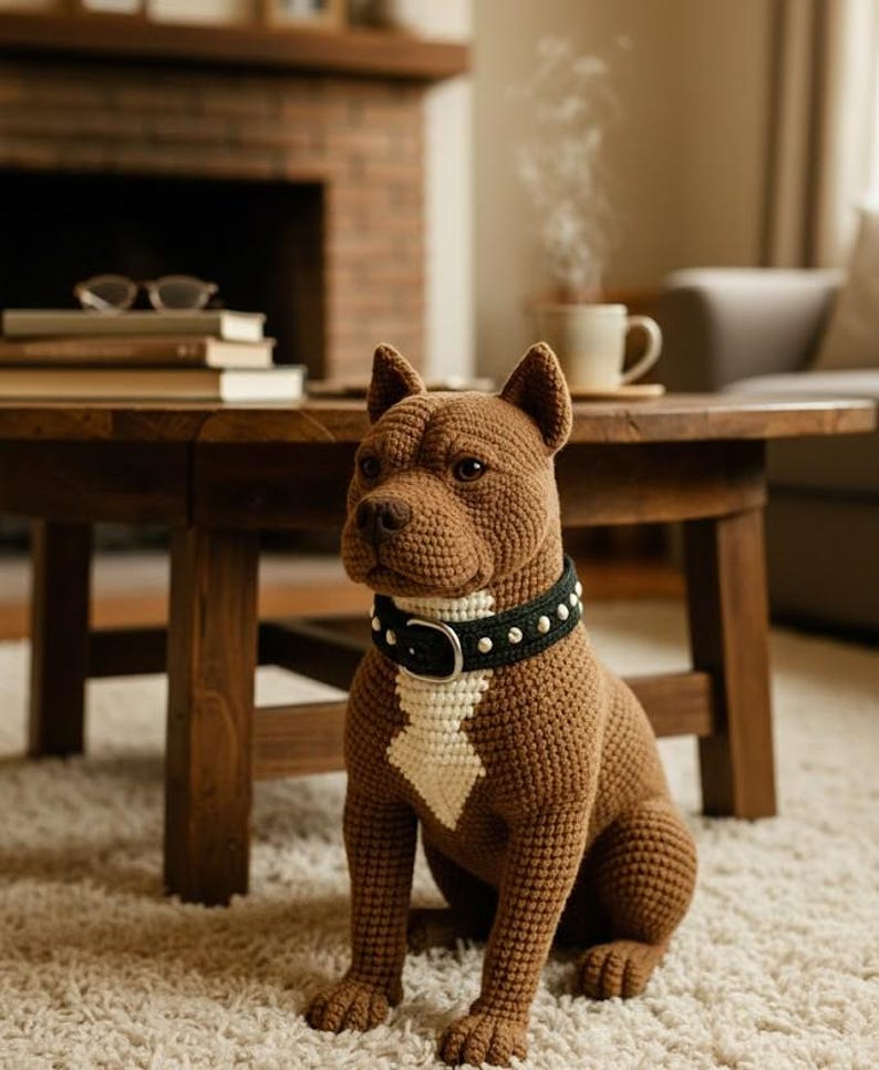 Realistic Pitbull Amigurumi Pattern PDF | Crochet Dog Pattern | Plush ...