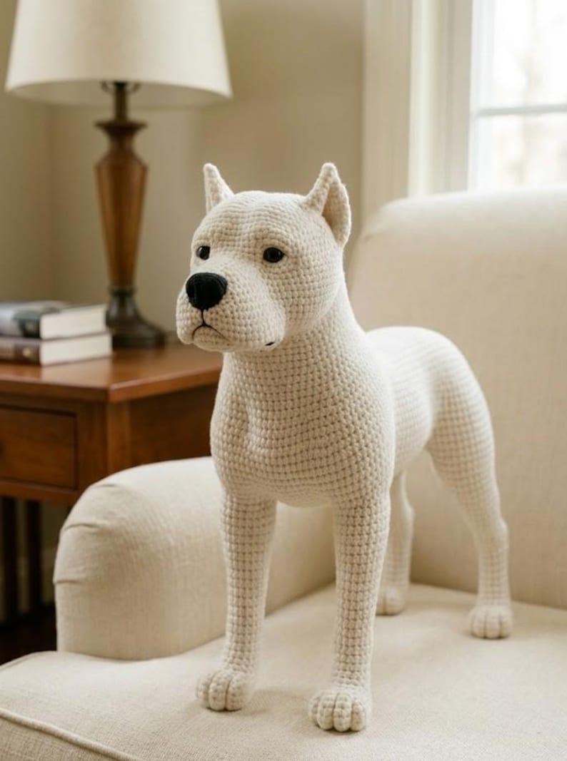 Realistic Dogo Argentino Amigurumi Pattern PDF – Crochet Dog Pattern ...