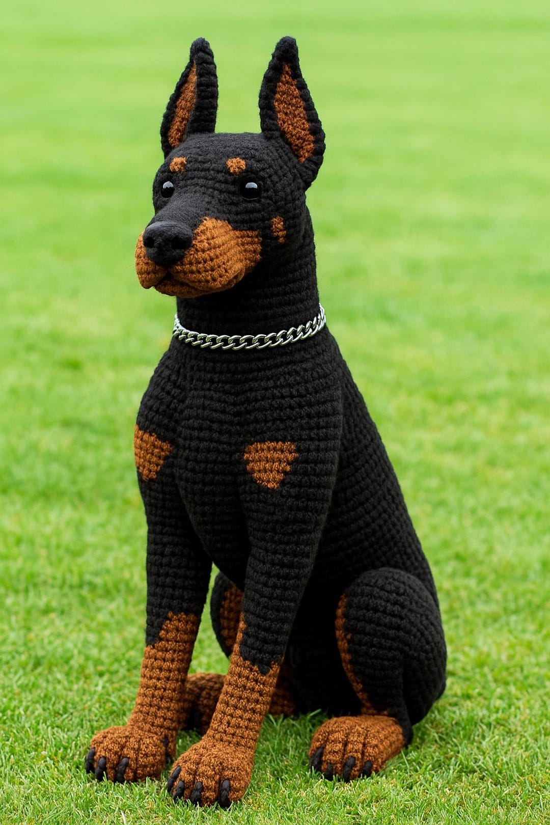 Realistic Doberman Amigurumi Pattern PDF Crochet Dog Black Brown Plush ...
