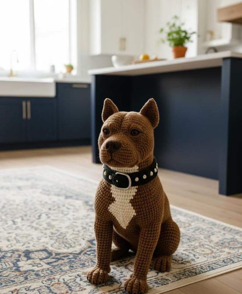 Realistic Pitbull Amigurumi Pattern PDF | Crochet Dog Pattern | Plush ...