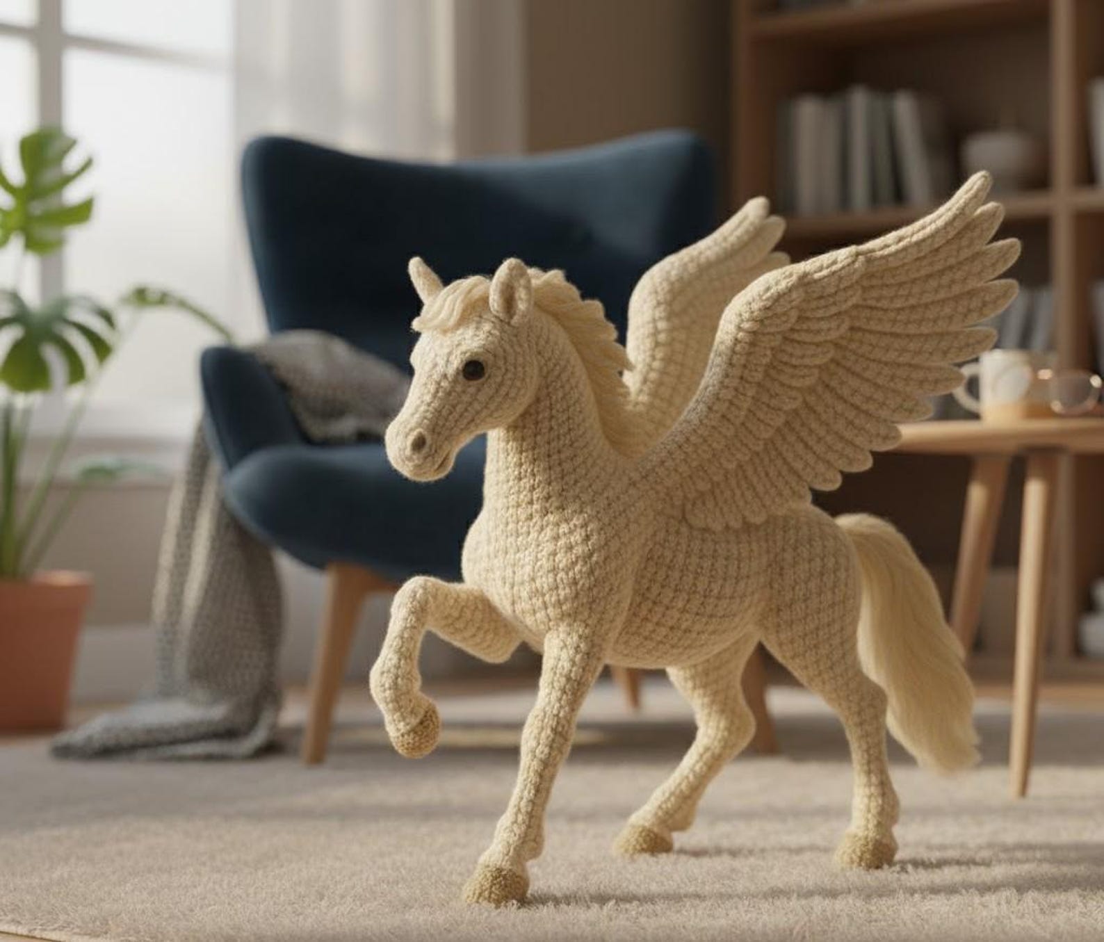 Realistic Pegasus Amigurumi Crochet Pattern – Winged Horse PDF Tutorial ...