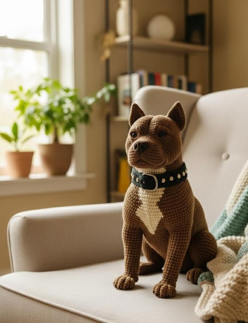 Realistic Pitbull Amigurumi Pattern PDF | Crochet Dog Pattern | Plush ...