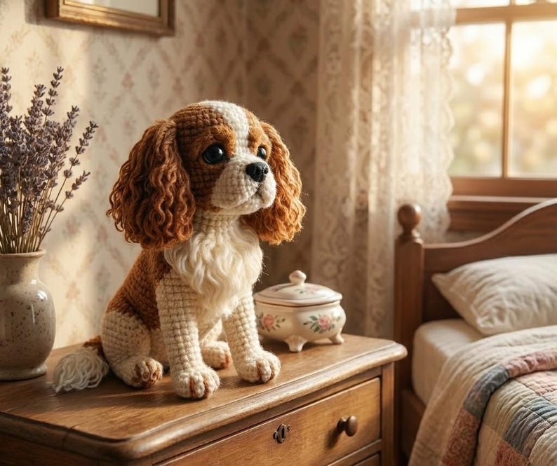 Realistic Cavalier King Charles Spaniel Amigurumi Pattern • Crochet Dog ...