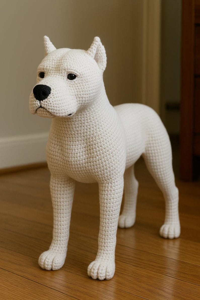 Realistic Dogo Argentino Amigurumi Pattern PDF – Crochet Dog Pattern ...