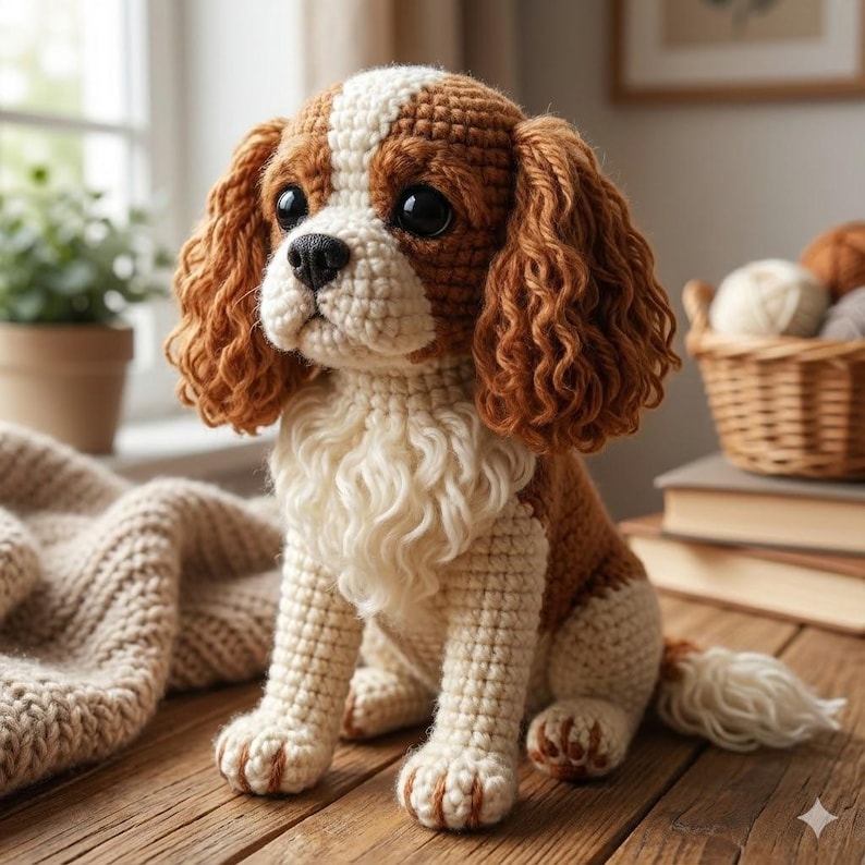 Realistic Cavalier King Charles Spaniel Amigurumi Pattern • Crochet Dog ...
