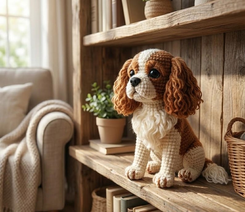 Realistic Cavalier King Charles Spaniel Amigurumi Pattern • Crochet Dog ...