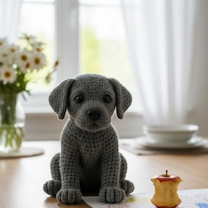 Realistic Labrador Amigurumi Crochet Pattern PDF, Grey Labrador Dog ...